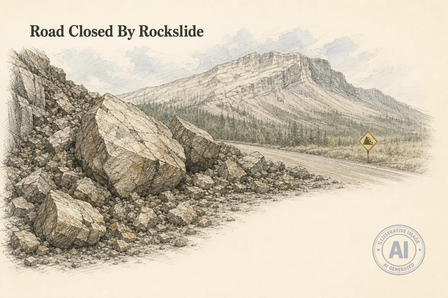 Canmore Access Road Still Blocked by Waist-Deep Rockslide After Heavy ...